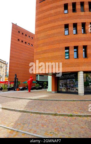 Lugano Paradiso Mario Botta Modern architecture 1986 1992 Stock Photo ...