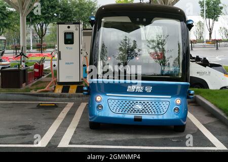 CHONGQING, CHINA - Oct 03, 2020: A shot of electrical powered autopilot ...