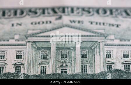 Closeup of back side of 20 dollar banknote Stock Photo - Alamy