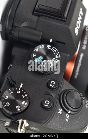 Delhi, india - September 7, 2020: sony a7iii camera dial, full frame ...