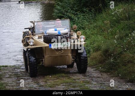 The KdF 166 Schwimmwagen 4x4 4x4 amphibious military vehicle was one of ...