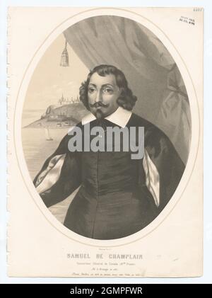 Portrait of Samuel de Champlain, French navigator and founder of New ...