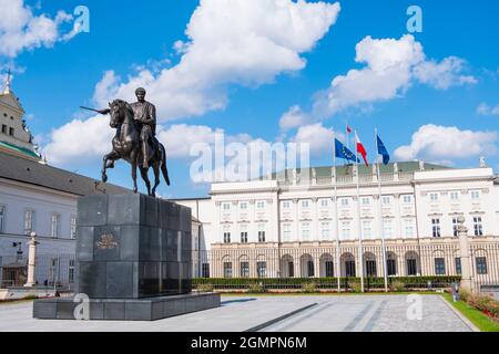 The Presidential Palace (Polish: Pałac Prezydencki) in Warsaw, Poland ...