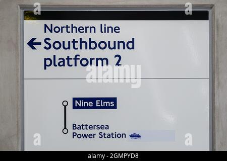 London Underground Northern Line map showing the new extension to ...