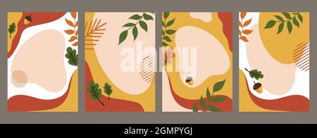 Abstract trendy generic autumn art templates. Suitable for cover, web ...