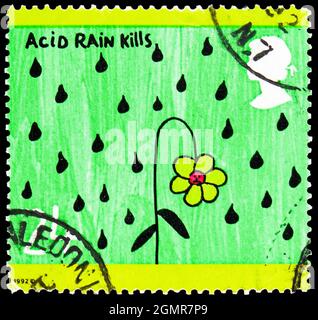 UNITED KINGDOM - CIRCA 1992: A stamp printed in England, is dedicated ...