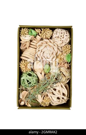 Potpourri Box isolated on White Background with Clipping Path Stock ...