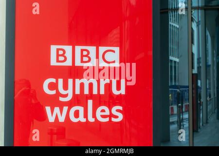 CARDIFF, WALES - 7 August 2021: BBC Cymru Wales New Broadcasting House ...