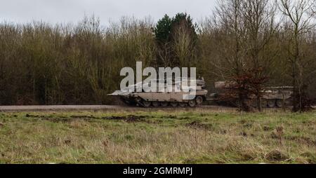 British army Challenger 2 CRARRV battle tank recovery and repair ...