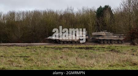 British army Challenger 2 CRARRV battle tank recovery and repair ...