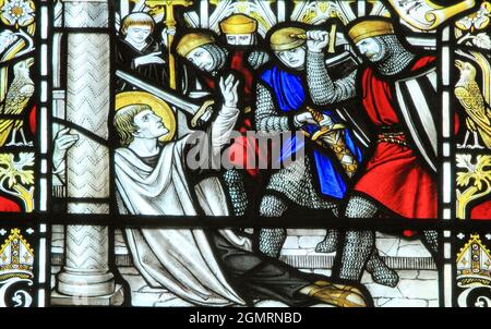 Canterbury Cathedral Stained Glass Murder of Thomas A Becket Canterbury ...