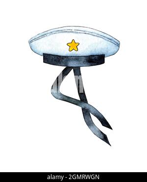 Commander Cap isolated on white background. High quality 3d ...