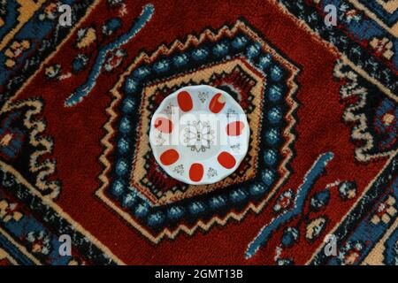 Tea plate, a traditional Turkish tea plate based on traditional motifs ...