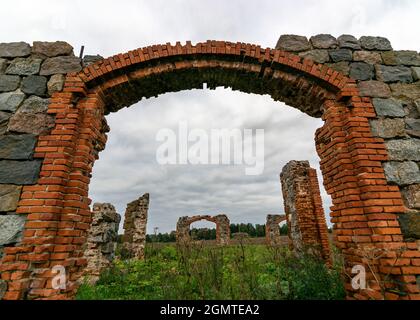 The stone and brick ruins are an unofficial tourist attraction ...