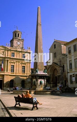 France Arles town-hall flying French Tricolor Stock Photo - Alamy