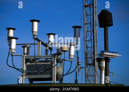 Air pollution monitoring station- sampling inlets Stock Photo - Alamy