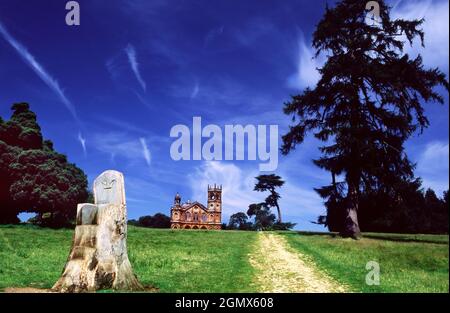 The Gothic Temple of Stowe House in the formal gardens of the English ...