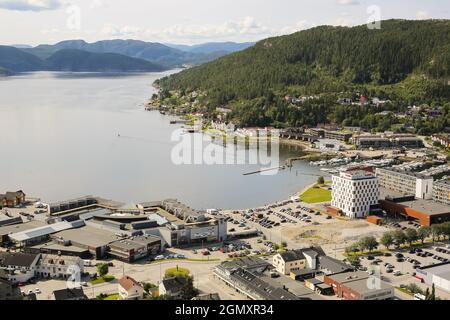 Namsos Norway 08 05 2021 Aerial view of the Norwegian town Namsos Stock ...