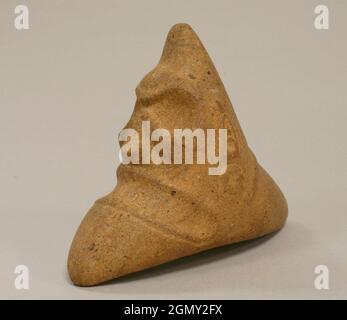 Three-Cornered Stone (Trigonolito) with Face. Culture: Taino ...