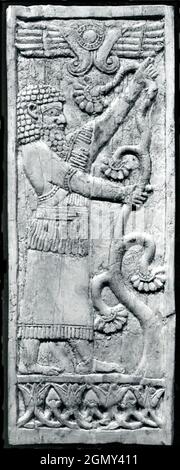 Relief panel, Neo-Assyrian, ca. 883–859 B.C., Mesopotamia, Nimrud ...