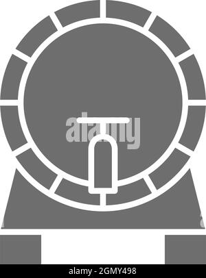 Beer tap grey icon. Isolated on white background Stock Vector Image ...