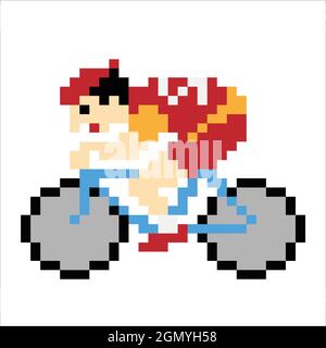 Illustration Cyclist Icon Stock Photo - Alamy