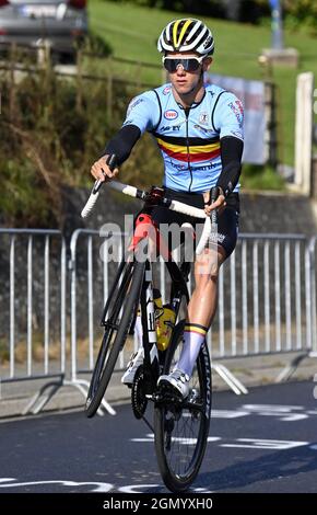 Belgian U23 Thibau Nys pictured during a press conference on the fifth ...