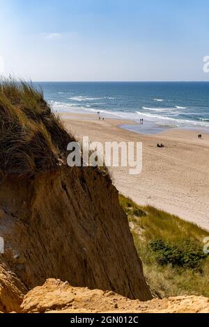 Rotes Kliff, a sea cliff near Kampen, island of Sylt, Schleswig ...