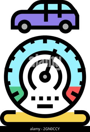 mileage rollback color icon vector illustration Stock Vector Image ...