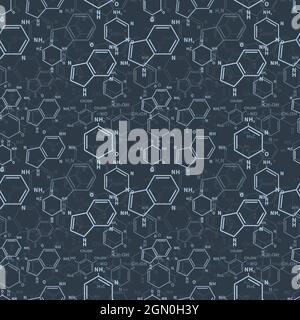 Chemistry seamless pattern with handwritten chemical formulas ...