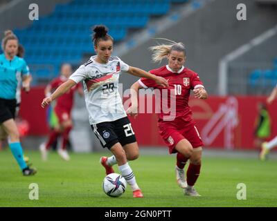 Jelena Cankovic (10 Serbia) during the UEFA Women's Nations League game ...