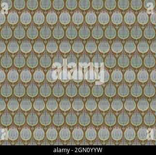 Abstract 2D wallpaper illustration with a seamless pattern of green ...