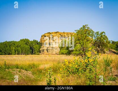 Pompeys Pillar, National monument in Montana Stock Photo - Alamy