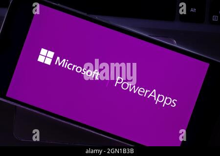 Microsoft Power Apps editorial. Illustrative photo for news about The Microsoft Power Apps - a ...