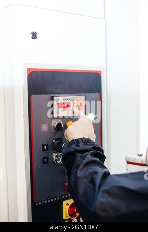 Factory Control Console Stock Photo - Alamy