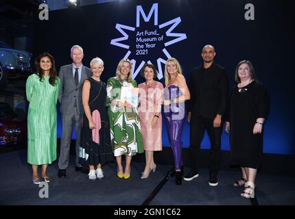 EDITORIAL USE ONLY Presenter John Wilson, Sally Shaw (second left ...