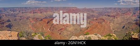 Panorama view of Shoshone Point on the south rim of the Grand Canyon ...