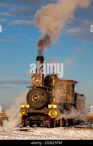 Steam Locomotive Train, Golden Spike National Historic Site, Utah USA ...