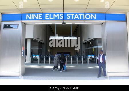 Nine Elms, London, England. 20th September 2021. Updated tube map in ...