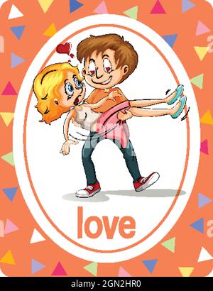 Flashcard letter L is for love illustration Stock Vector Image & Art ...