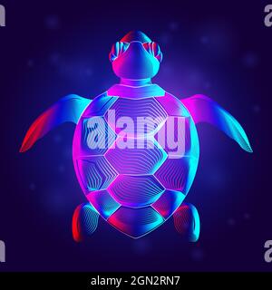 hologram projection line icon, outline symbol, vector illustration ...