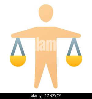 morality fair ethical balance single isolated icon with flat style ...