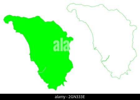 Mindoro island (Southeast Asia, Republic of the Philippines) map vector ...
