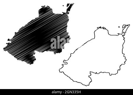 Buxar district (Bihar State, Patna division, Republic of India) map ...