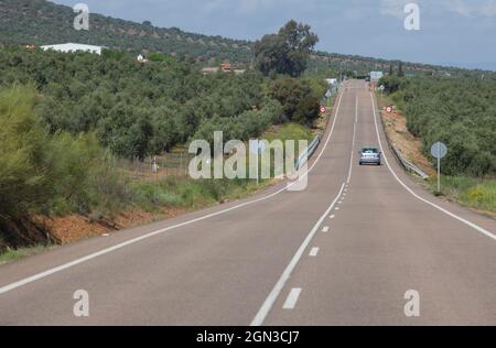 High slope road gradient change Stock Photo - Alamy