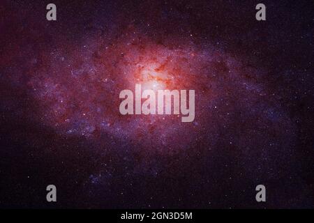 Red galaxy in deep space. Elements of this image were furnished by NASA ...