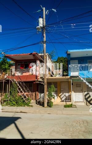 Mess of wires in Guantanamo, Cuba Stock Photo - Alamy