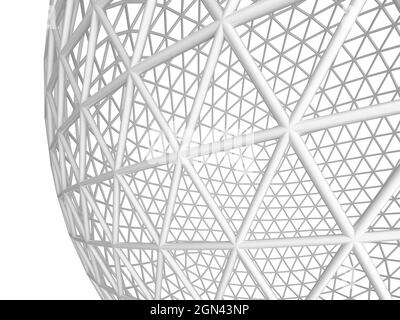 Sphere with Wireframe , This is a 3d rendered computer generated image ...