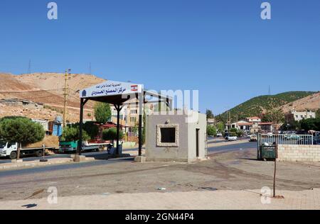 Masnaa border crossing checkpoint, Majdal Anjar, Bekaa Governorate ...