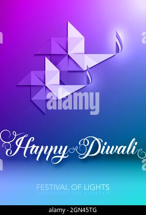 happy diwali festival banner with colorful background Stock Vector ...